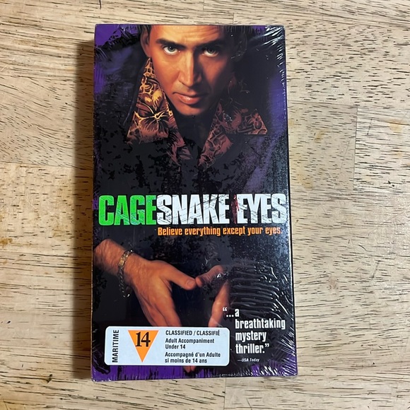 Nicolas Cage | Media | Snake Eyes Vhs Sealed Featuring Nicolas Cage ...